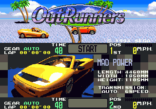 Игры Sega Mega Drive / Genesis > OutRunners :: Emu-Land.net