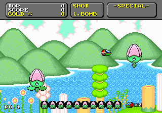 Sega Genesis (Mega Drive) Games > Super Fantasy Zone :: Emu-Land.net