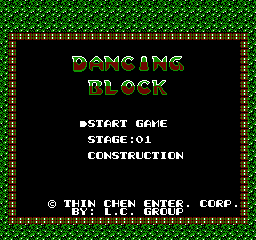 Игры NES / Dendy > Dancing Blocks :: Emu-Land.net