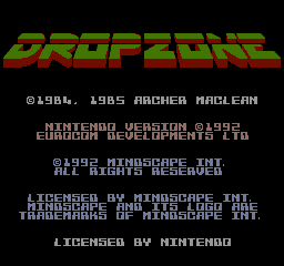 Игры NES / Dendy > Dropzone :: Emu-Land.net