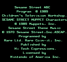Игры NES / Dendy > Sesame Street: ABC :: Emu-Land.net