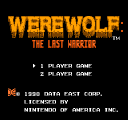 Игры NES / Dendy > Werewolf: The Last Warrior :: Emu-Land.net