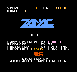 Игры NES / Dendy > Zanac :: Emu-Land.net
