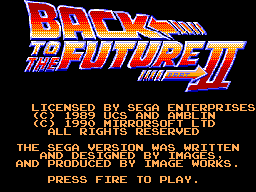 Игры Sega Master System > Back to the Future Part II :: Emu-Land.net