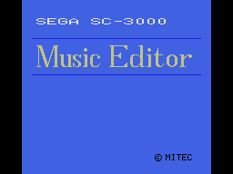 Sega SG-1000 Games > Sega Music Editor :: Emu-Land.net