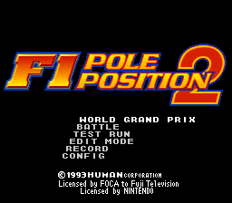 Игры Super Nintendo (SNES) > F1 Pole Position 2 :: Emu-Land.net