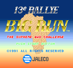 Игры Super Nintendo (SNES) > Jaleco Rally Big Run - The Supreme 4WD ...
