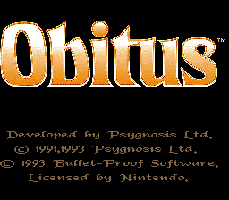 Игры Super Nintendo (SNES) > Obitus :: Emu-Land.net