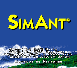 Игры Super Nintendo (SNES) > SimAnt: The Electronic Ant Colony :: Emu ...