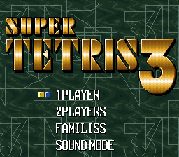Super Nintendo (SNES) Games > Super Tetris 3 :: Emu-Land.net