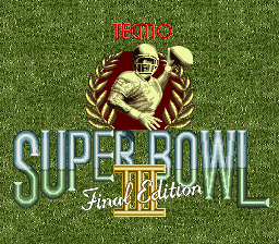 Игры Super Nintendo (SNES) > Tecmo Super Bowl III: Final Edition :: Emu ...