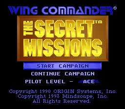 Игры Super Nintendo (SNES) > Wing Commander: The Secret Missions :: Emu ...