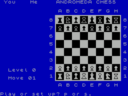 Игры ZX Spectrum > Andromeda Chess (1984)(Andromeda) :: Emu-Land.net