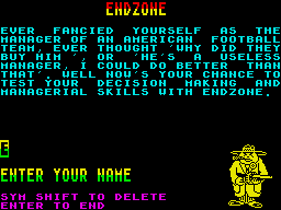 ZX Spectrum Games > End Zone (1989)(Alternative Software) :: Emu-Land.net
