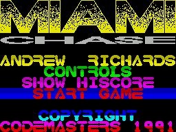 ZX Spectrum Games > Miami Chase (1991)(Codemasters) :: Emu-Land.net