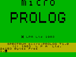 Игры ZX Spectrum > Micro Prolog v1.0 (1983)(LPA) :: Emu-Land.net