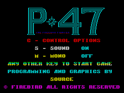ZX Spectrum Games > P-47 Thunderbolt - The Freedom Fighter (1990 ...
