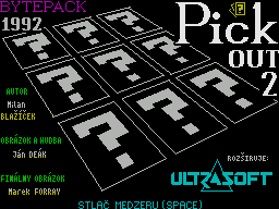 ZX Spectrum Games > Pick Out 2 (1992)(Ultrasoft) :: Emu-Land.net