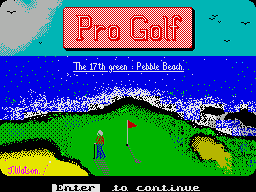 ZX Spectrum Games > Pro Golf - Part 1 - Pebble Beach (1986)(Atlantis ...