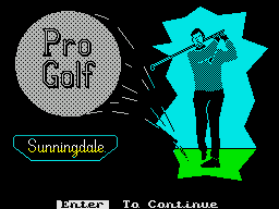 Игры ZX Spectrum > Pro Golf - Part 2 - Sunningdale (1986)(Atlantis ...