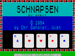 ZX Spectrum Games > Schnapsen (1984)(Chris Gandler) :: Emu-Land.net