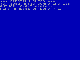 ZX Spectrum Games > Spectrum Chess (1982)(Artic Computing) :: Emu-Land.net