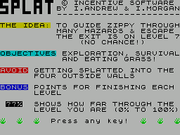 ZX Spectrum Games > Splat! (1983)(Incentive Software) :: Emu-Land.net
