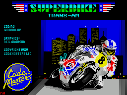 Игры ZX Spectrum > Superbike Trans-Am (1989)(Codemasters) :: Emu-Land.net