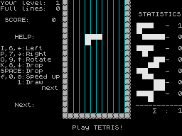 ZX Spectrum Games > Tetris (1986)(AcademySoft) :: Emu-Land.net