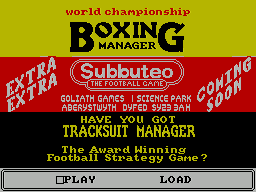 Игры ZX Spectrum > World Championship Boxing Manager (1990)(Goliath ...